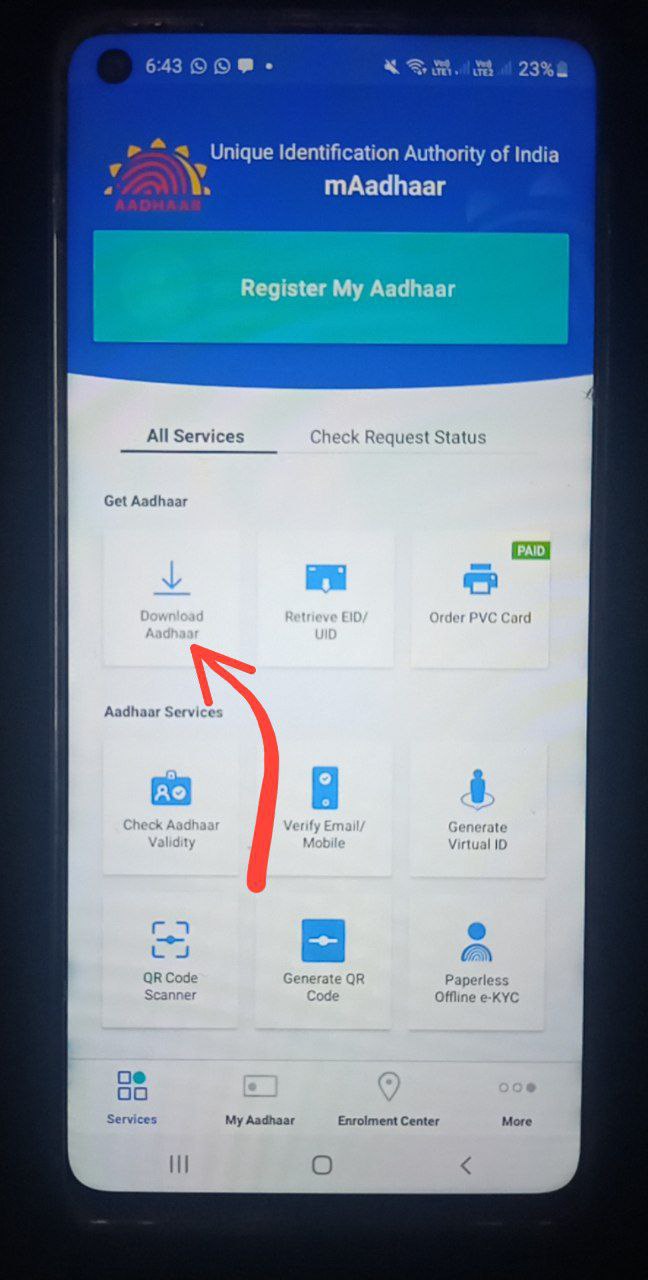 eAadhaar - e Aadhaar Online Download Portal
